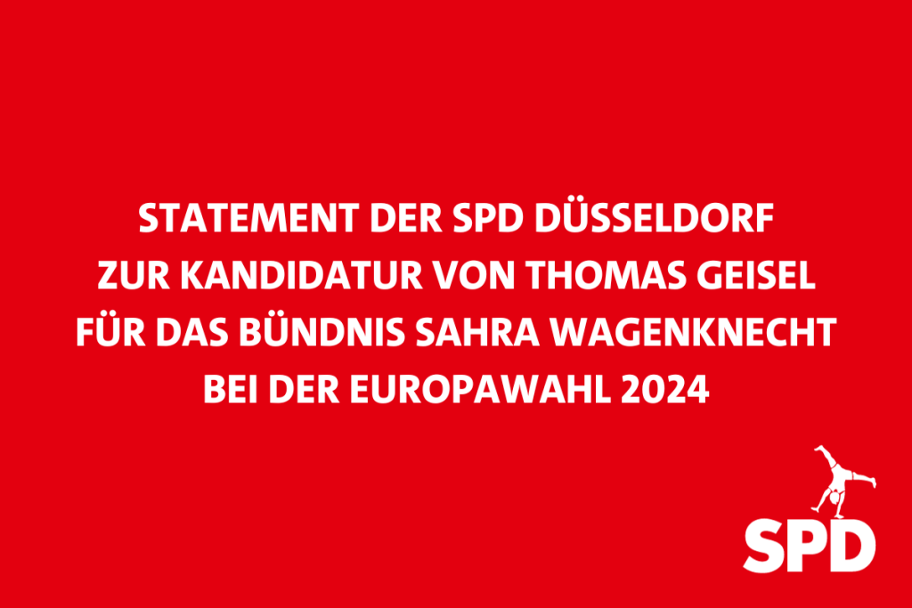 Statement der SPD Düsseldorf zur Kandidatur von Thomas Geisel für das ...